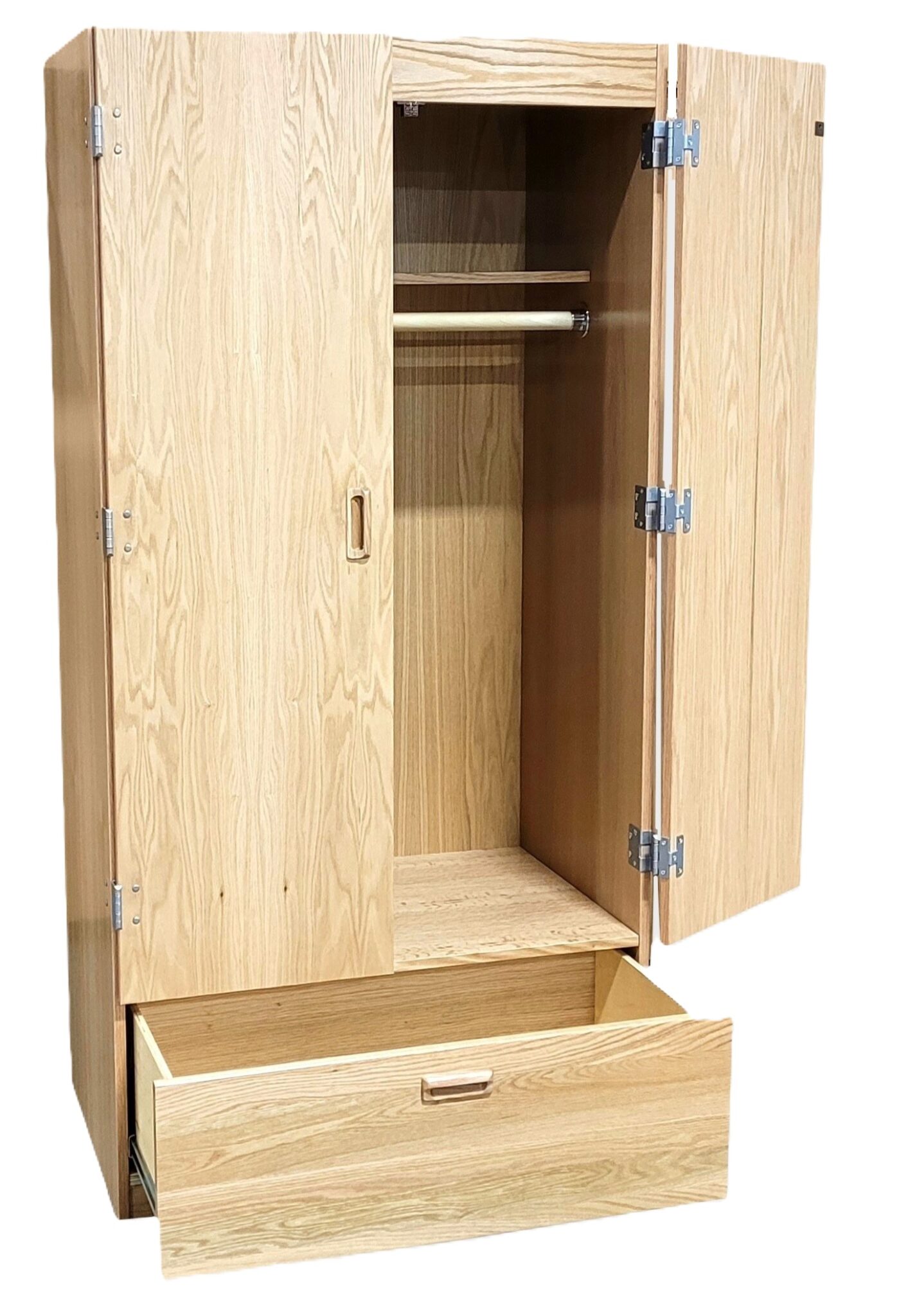 Nittany Double Door Wardrobe w/1 Bottom Drawer, Interior Shelf ...