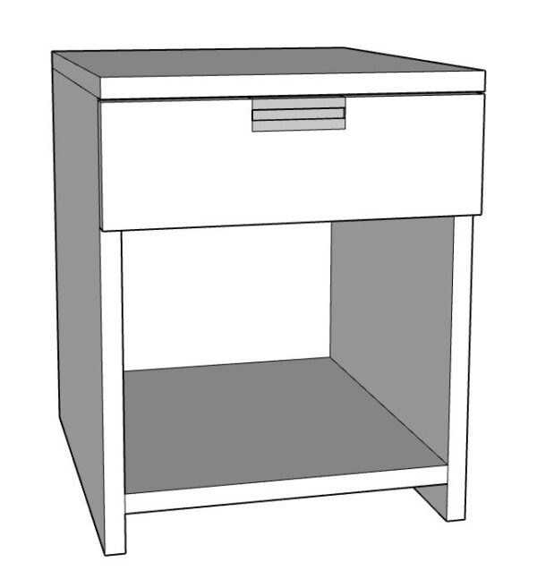 Urban Desk Pedestal with Top Drawer & Open Compartment - Savoy Furniture